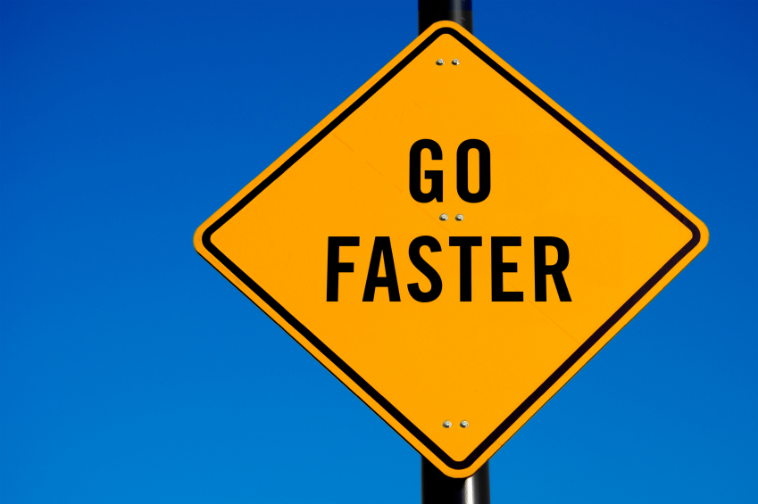 Sign go faster Indoor Cycling Association